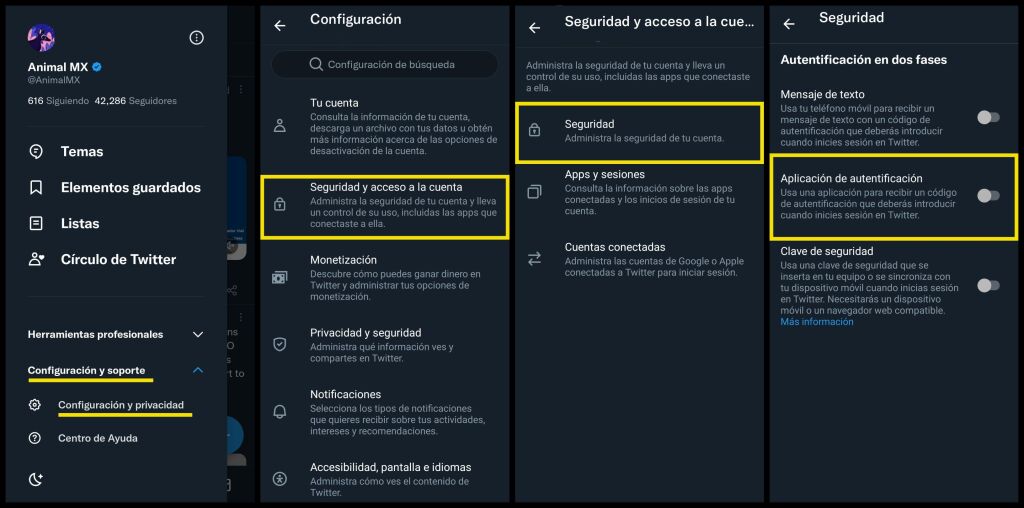 Cómo usar Google Authenticator como verificación en dos pasos de Twitter