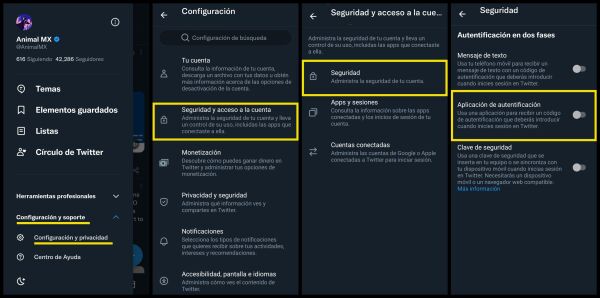 Cómo usar Google Authenticator como verificación en dos pasos de Twitter