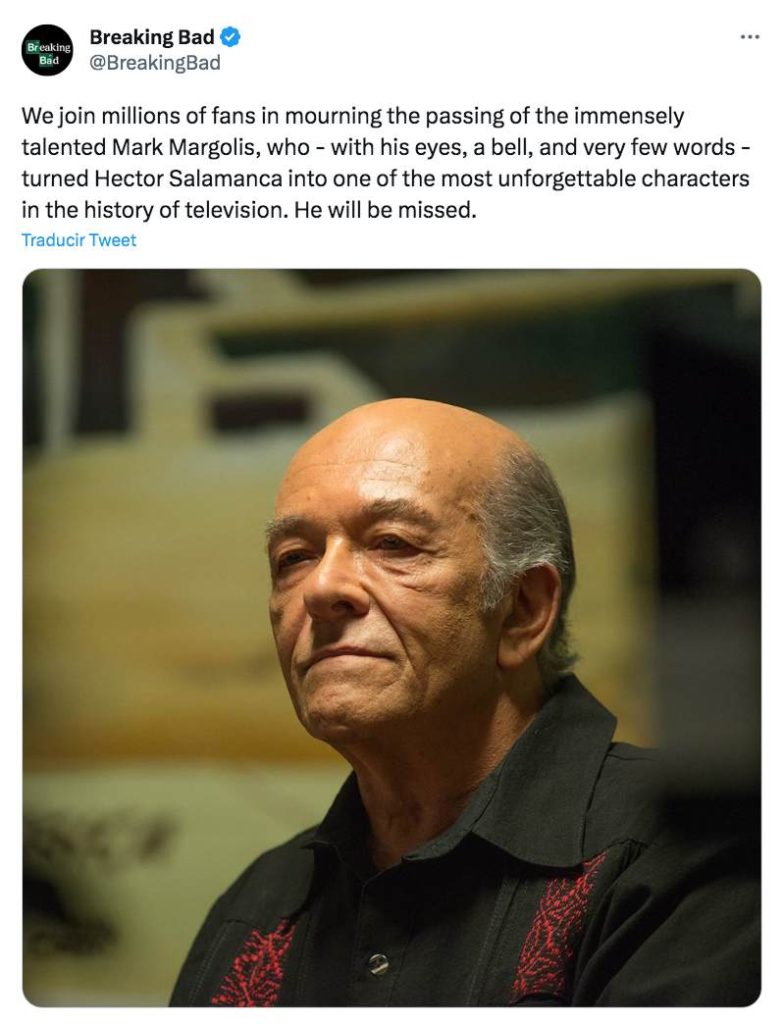 Murió Mark Margolis, el actor conocido por interpretar a Hector ...