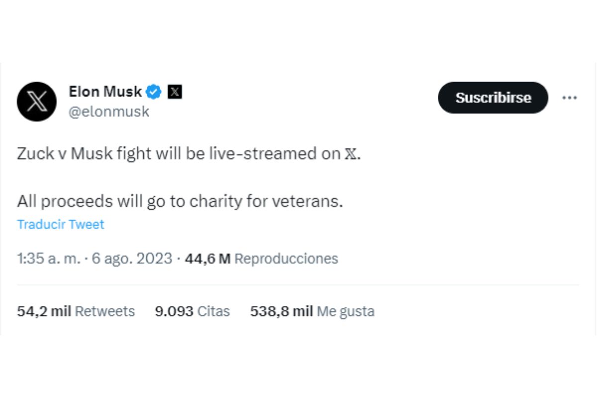 Que siempre sí: La pelea entre Elon Musk vs Mark Zuckerberg sería transmitida por X (ex Twitter)