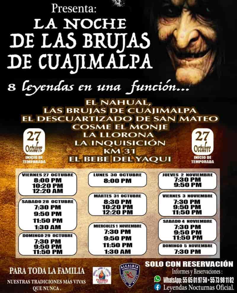 La Llorona en Xochimilco, brujas en Cuajimalpa y otros recorridos de terror que no te puedes perder