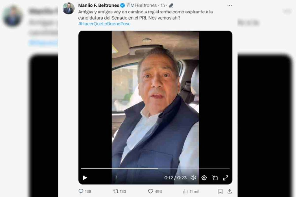 Manlio Fabio Beltrones se registra como aspirante del PRI al Senado por ...