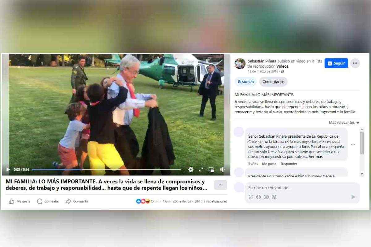 Este no es el último video del expresidente de Chile, Sebastián Piñera ...