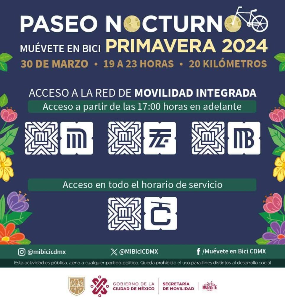 Dale la bienvenida a la Primavera con este paseo nocturno en bicicleta