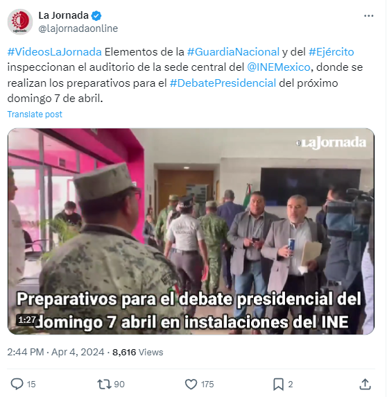 El Ejército no ‘tomó’ las instalaciones del INE previo al debate; videos están sacados de contexto