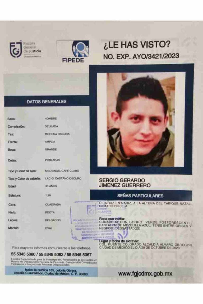 Familia busca a joven desaparecido hace seis meses en Álvaro Obregón; denuncia lentitud de ...