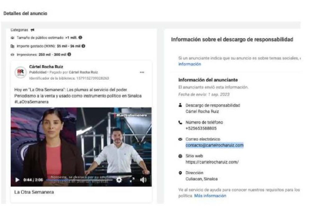 Difunden y pautan video para difamar al director del medio Noroeste