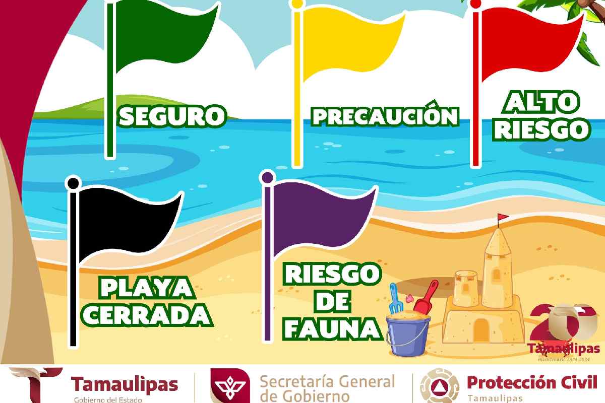 Implementan la bandera morada en playas de Tamaulipas para alertar ...