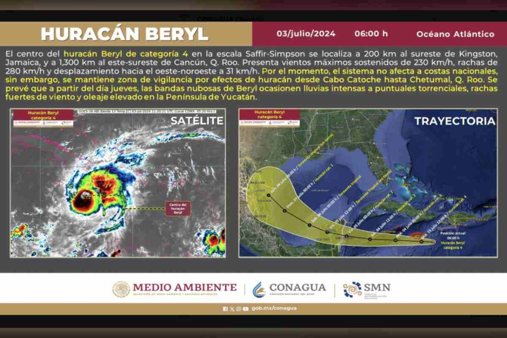 Huracán Beryl: activan alerta amarilla en Quintana Roo, Plan Marina e instalan refugios ...