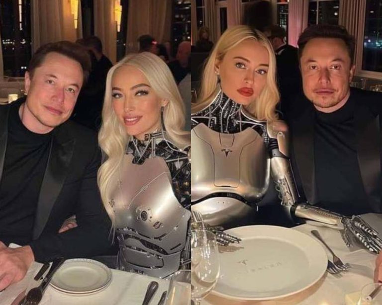 Falso que Elon Musk tiene una novia robot