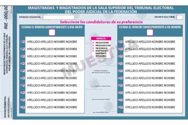 Comisión del INE aprueba diseño de boleta para elección judicial; serán de colores y de dos tamaños