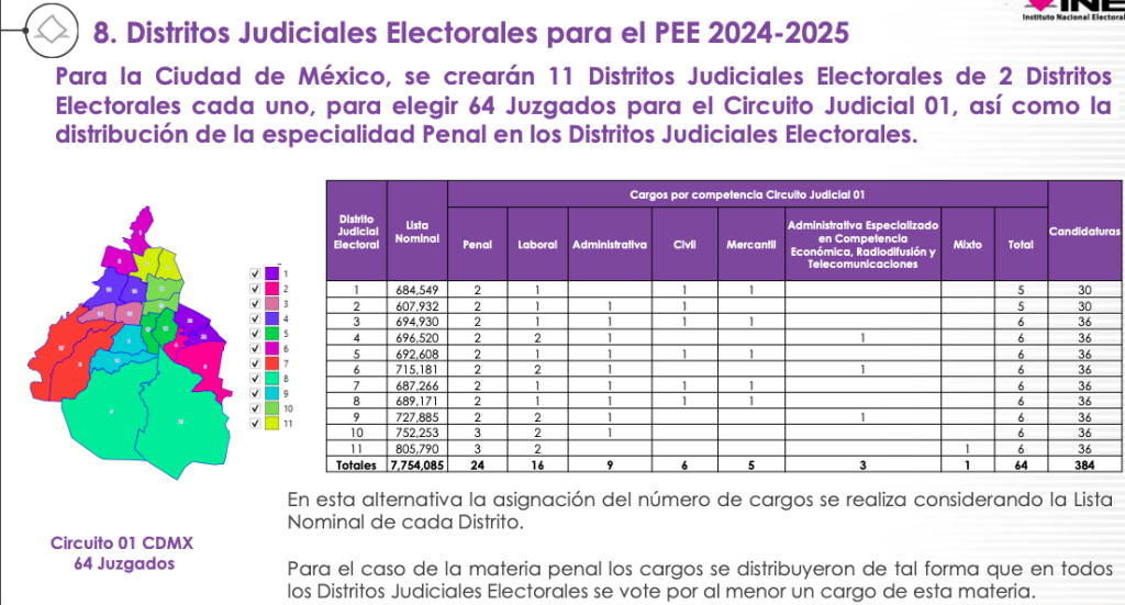 Elección judicial en CDMX: cada habitante deberá votar por 133 cargos ...