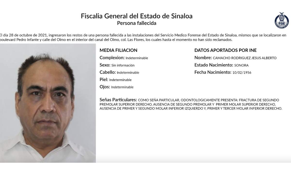 Hallan en Semefo de Culiacán, Sinaloa, el cuerpo de Jesús Alberto ...